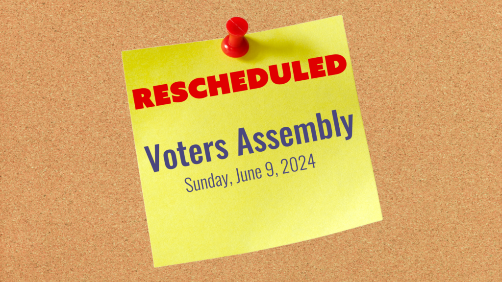 Semi Annual Voters Meeting Rescheduled – Epiphany Lutheran Church & School