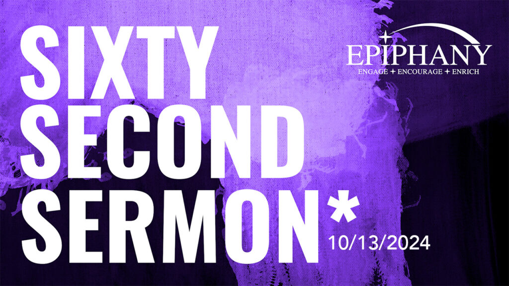 Sixty Second Sermon – The Gift of Grace Beyond Wealth – Epiphany ...